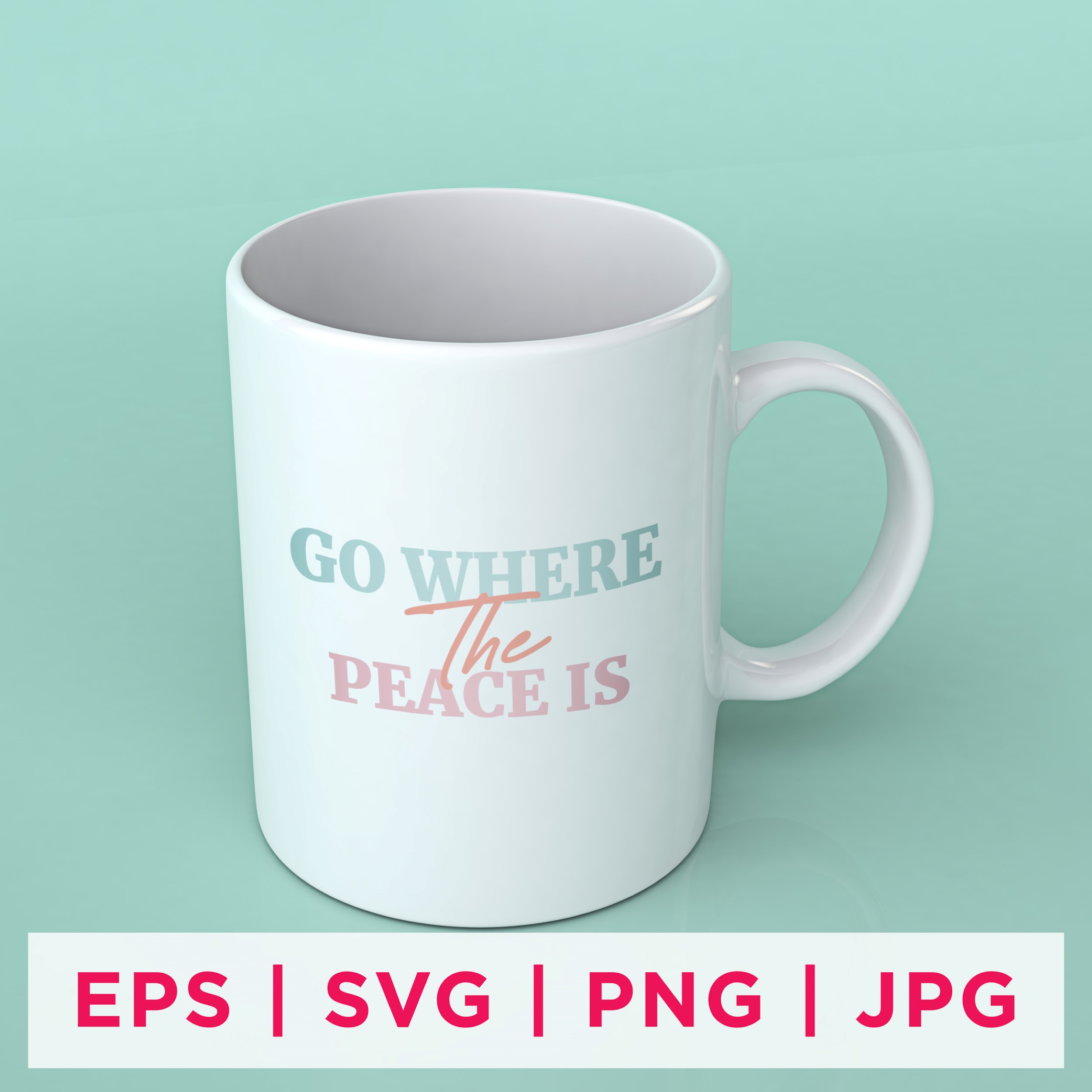 GO WHERE The PEACE IS YOU Sticker Design - Inspire Uplift