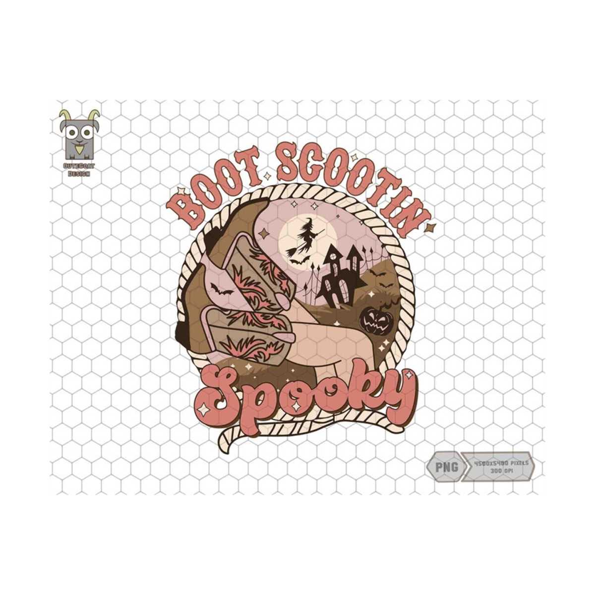 Boot Scootin Spooky Svg, Western Ghost Svg, Retro Halloween - Inspire ...