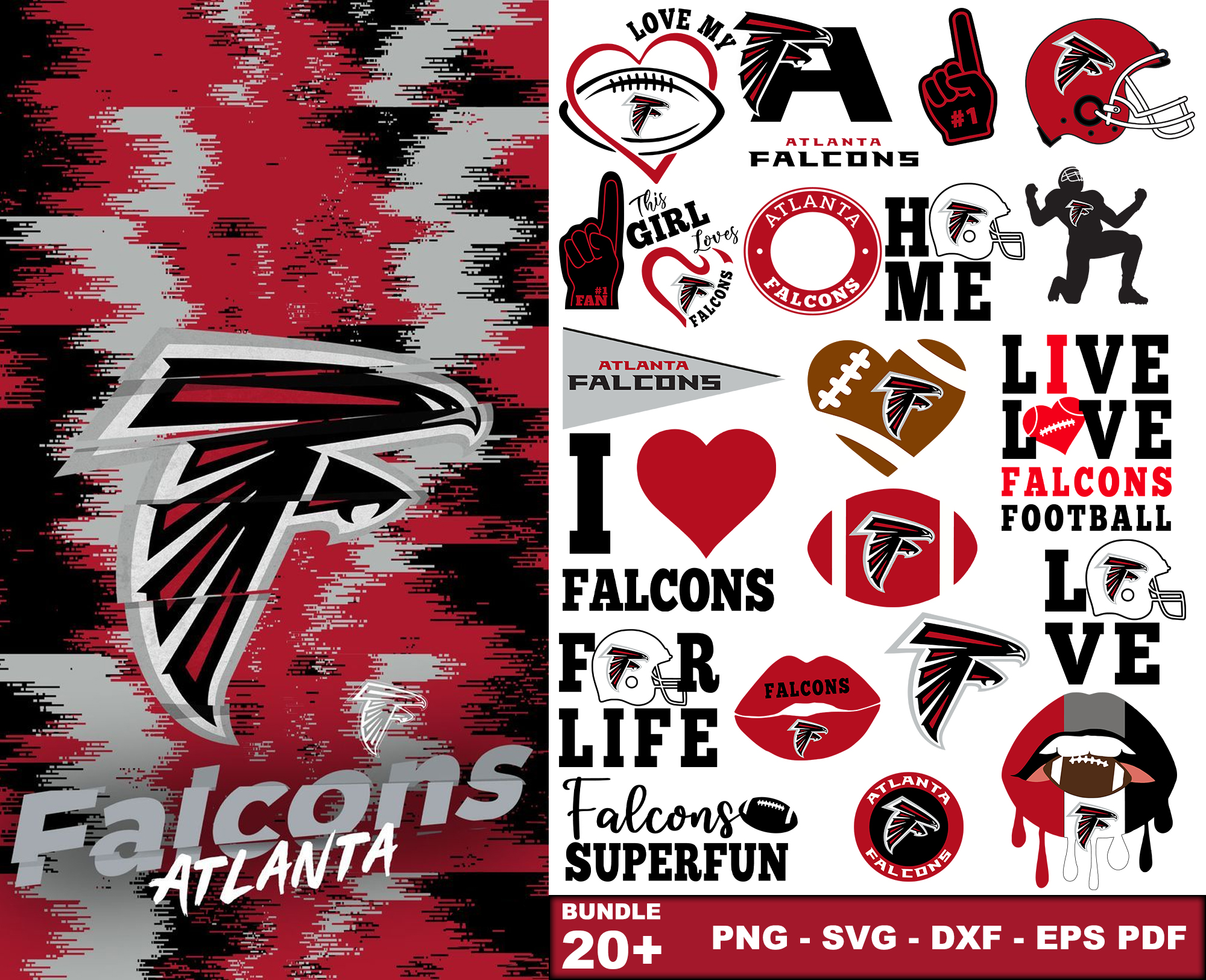 Atlanta Falcons Svg , Football Team Svg, Cricut, Digital Dow - Inspire ...