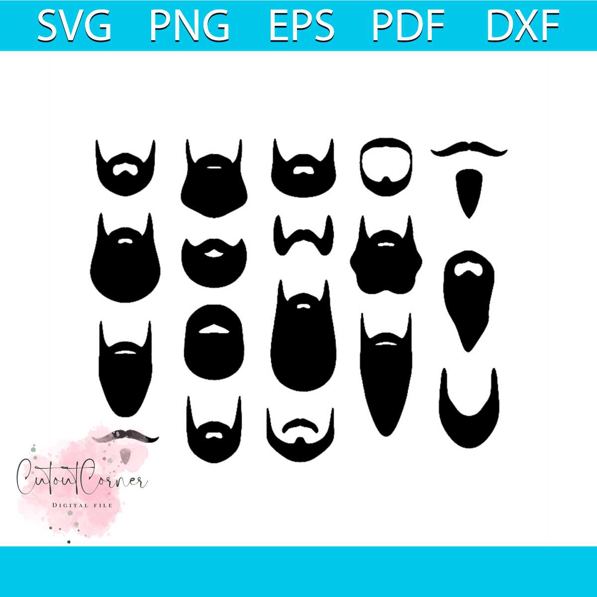 Set 18 Designs About Beard Silhouettes Svg, Trending Svg | Inspire Uplift