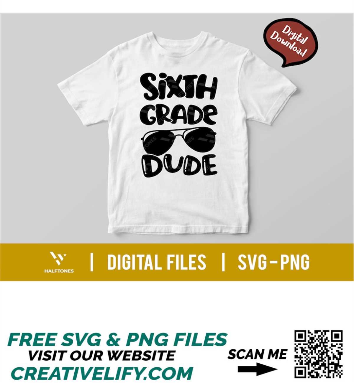 Sixth Grade Dude SVG, 6th Grade Vibes Svg, Back to school Sv - Inspire ...