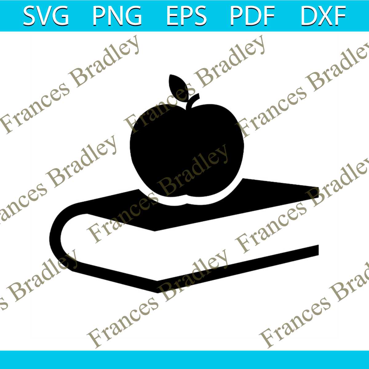 Apple Book Education Symbol Vector Art Stock Vector Svg | Inspire Uplift