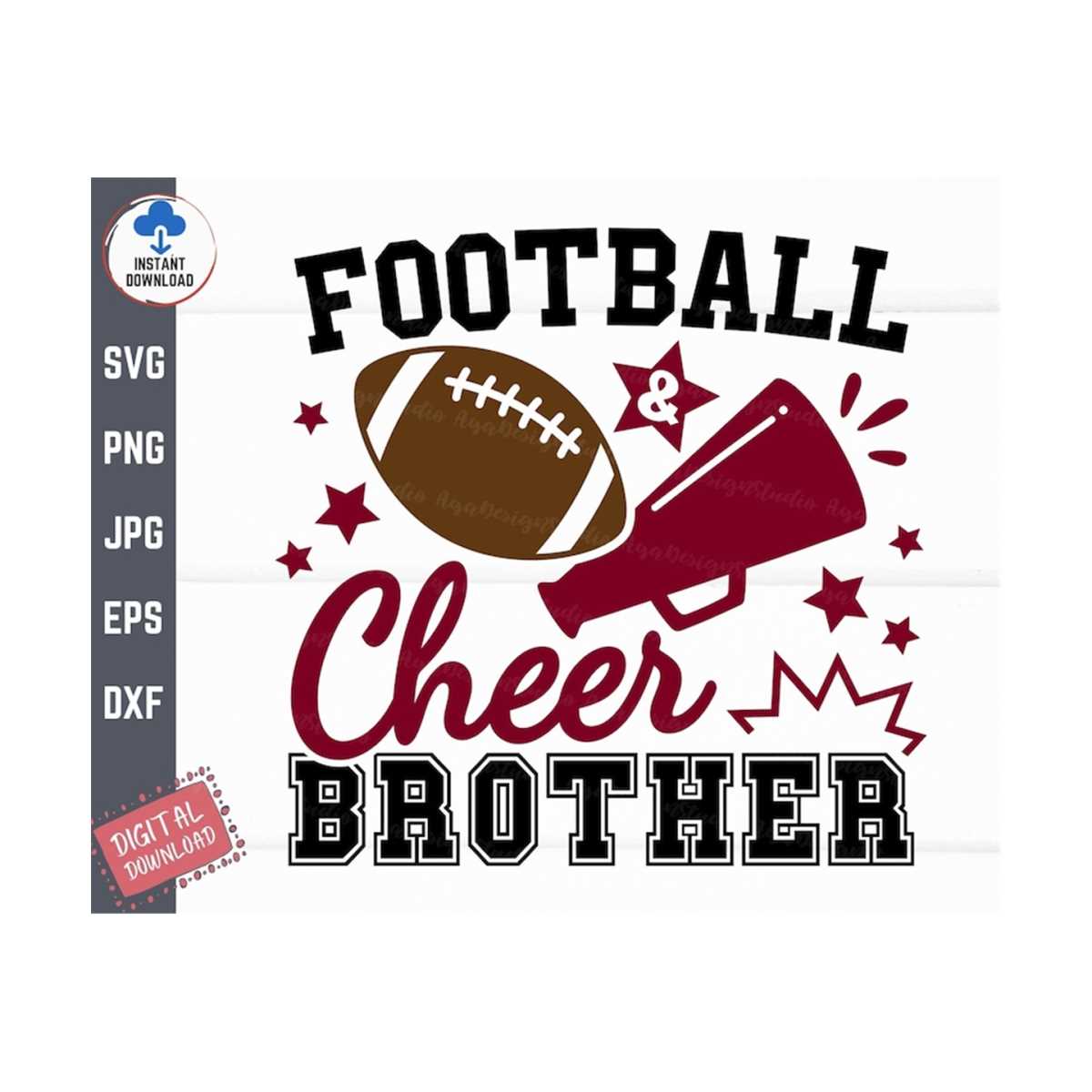 Football and Cheer Brother Svg, Football Cheer Brother Svg, | Inspire ...