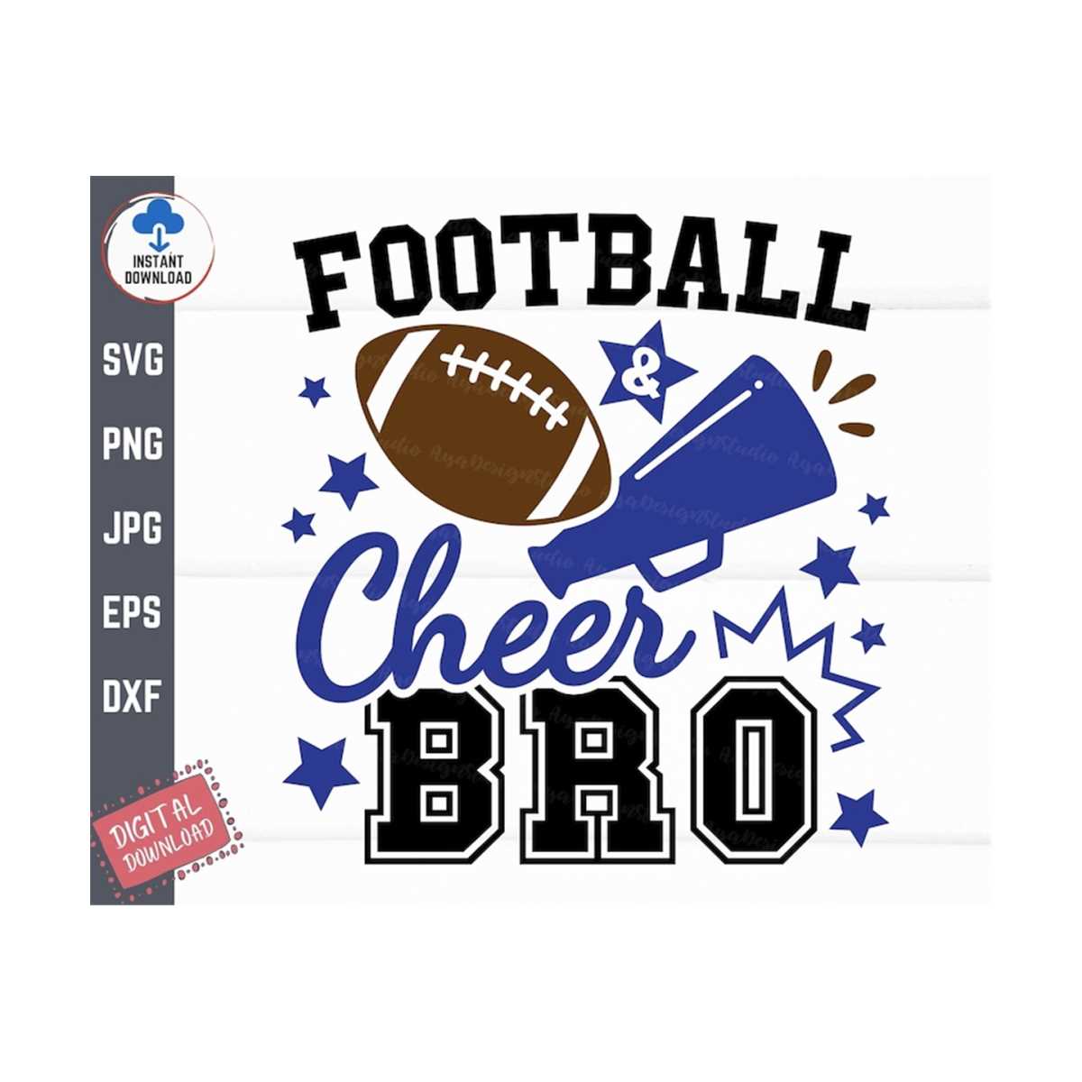 Football and Cheer Bro Svg, Football Cheer Brother Svg, Prou | Inspire ...