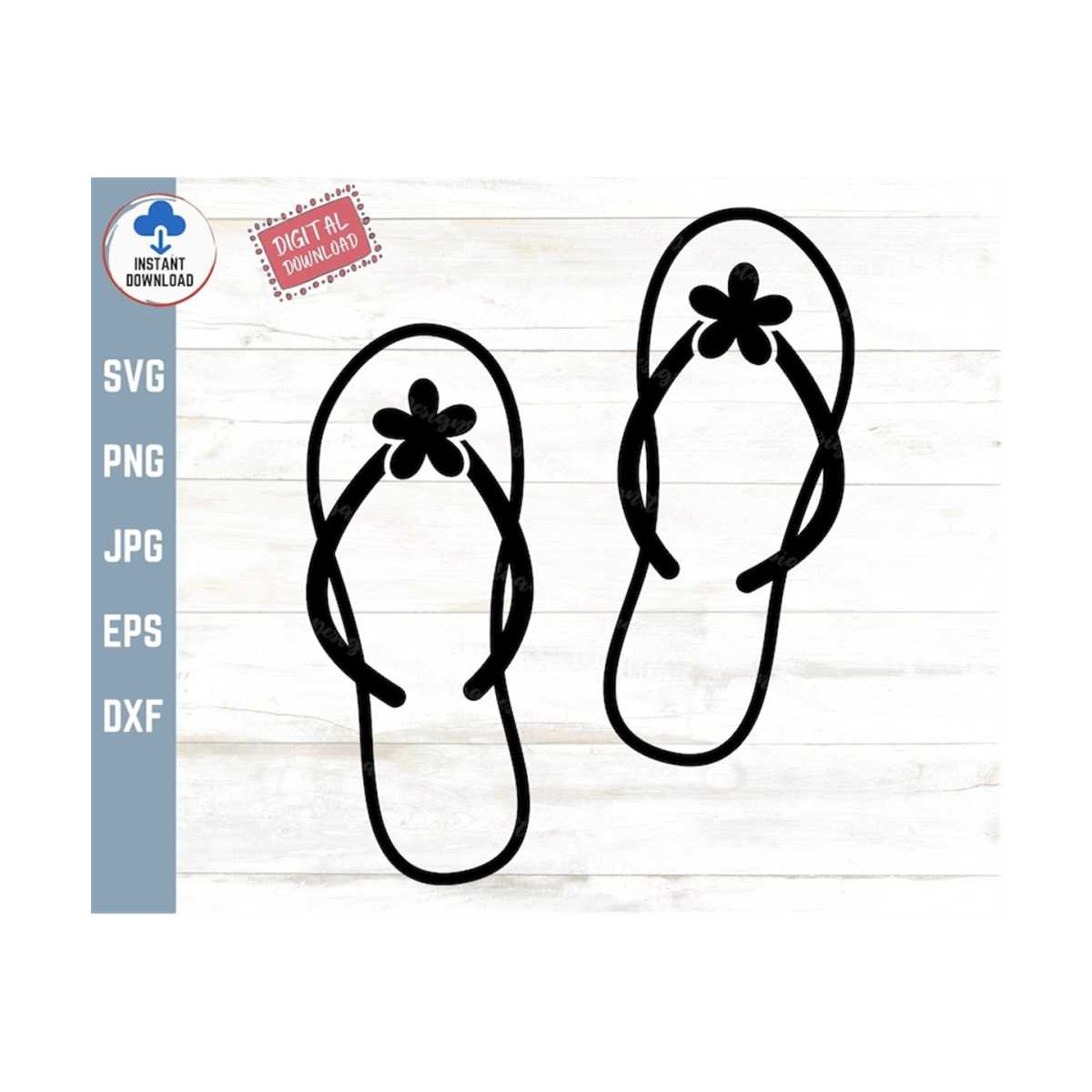 Flip Flops SVG, Flower Flip Flops SVG, Summer SVG, Flip Flop | Inspire ...