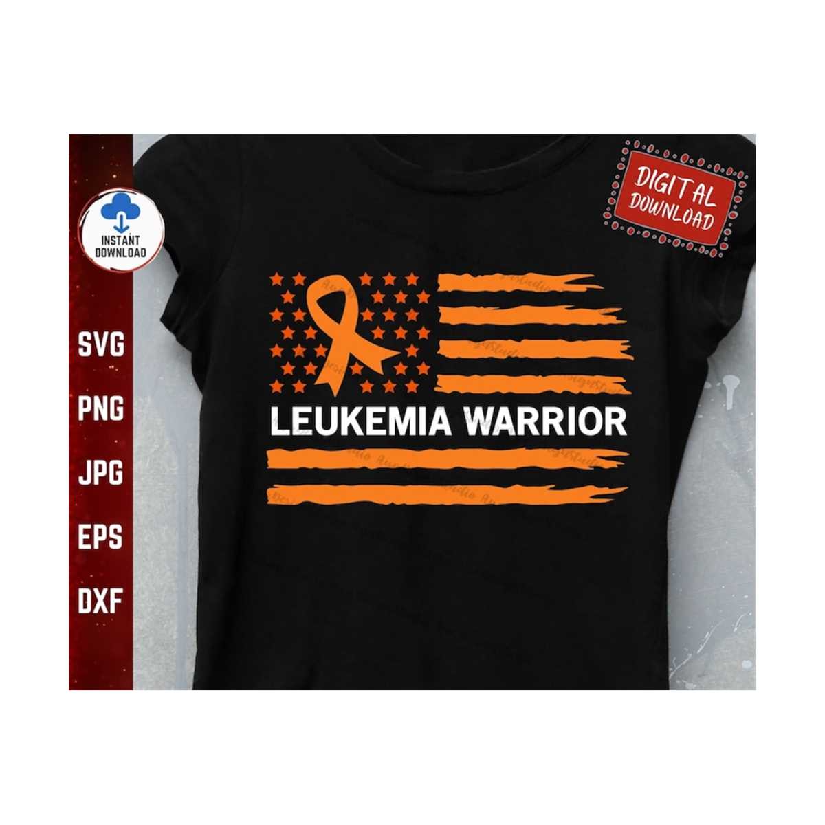 Leukemia Warrior American Flag Svg, Leukemia Warrior Svg, Le | Inspire ...