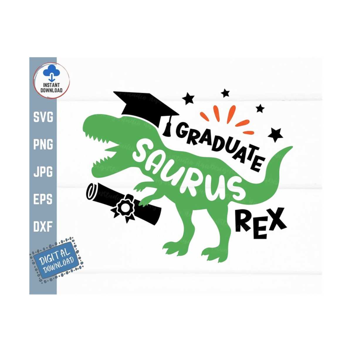 Graduate Saurus Rex Svg, Boy Graduation Dinosaur Svg, Gradua | Inspire ...