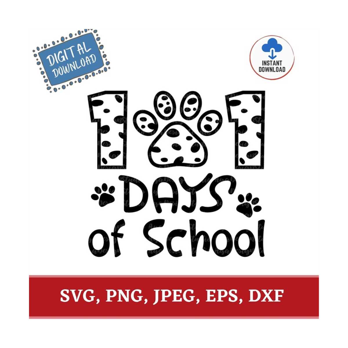 101 Days Of School SVG, 101 Days of School Dalmatian, Presch - Inspire ...