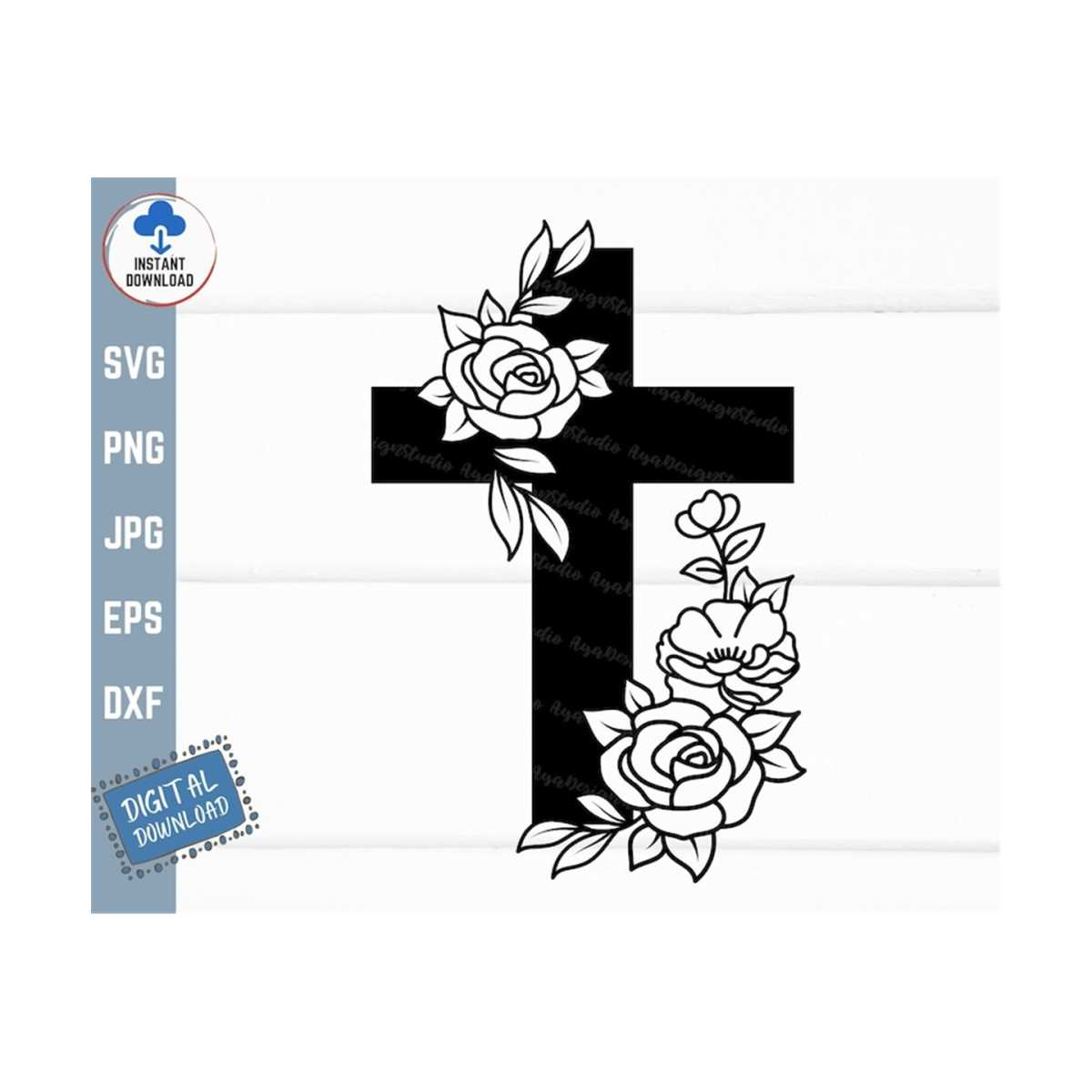 flower cross svg - Inspire Uplift