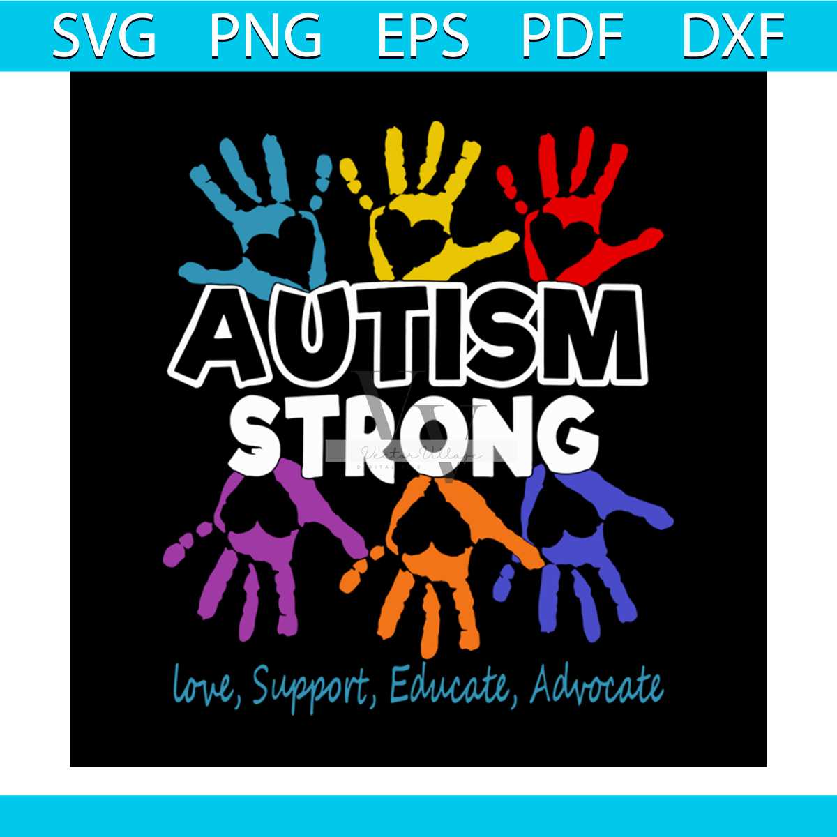 Autism Strong Hands Svg, Autism Svg, Autism Awareness Svg, A | Inspire ...