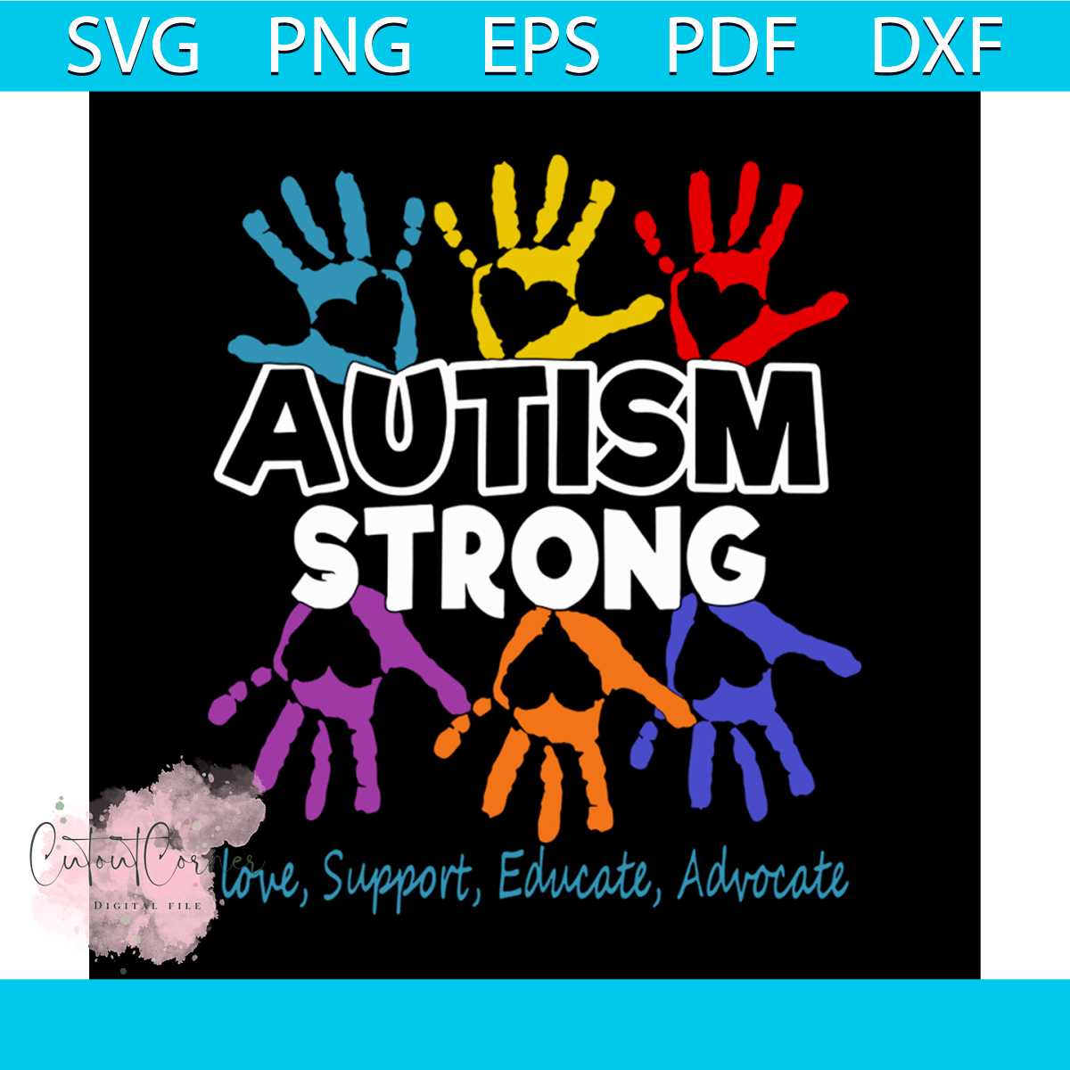 Autism Strong Hands Svg, Autism Svg, Autism Awareness Svg, A | Inspire ...