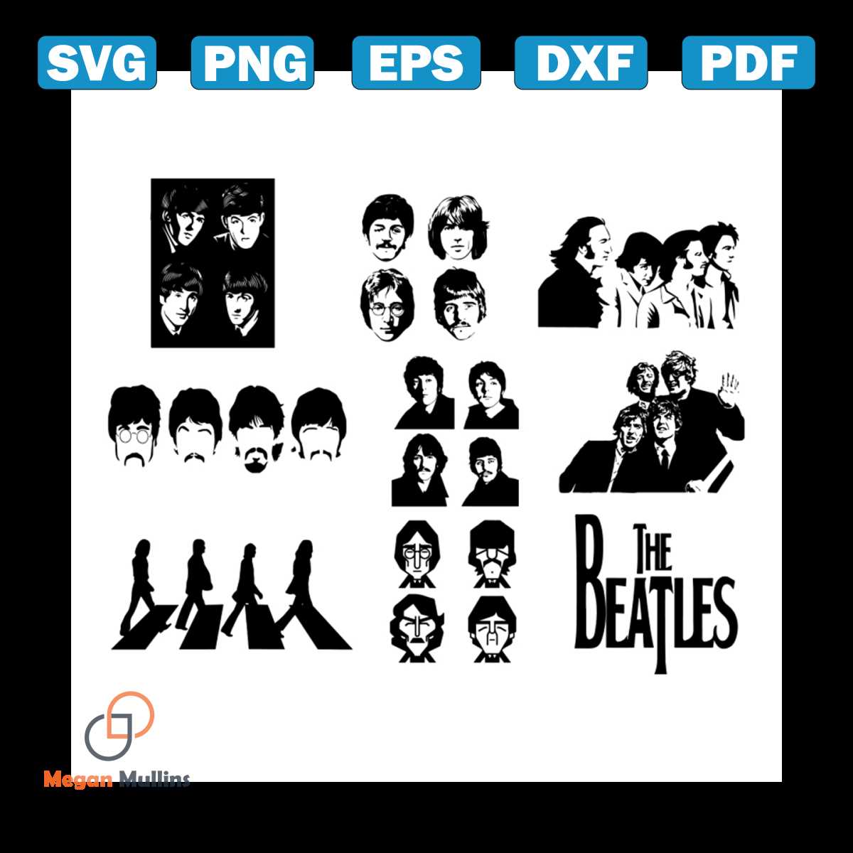 The Beatles Bundle Svg, Music Svg, John Lennon Svg, Paul Mcc | Inspire ...