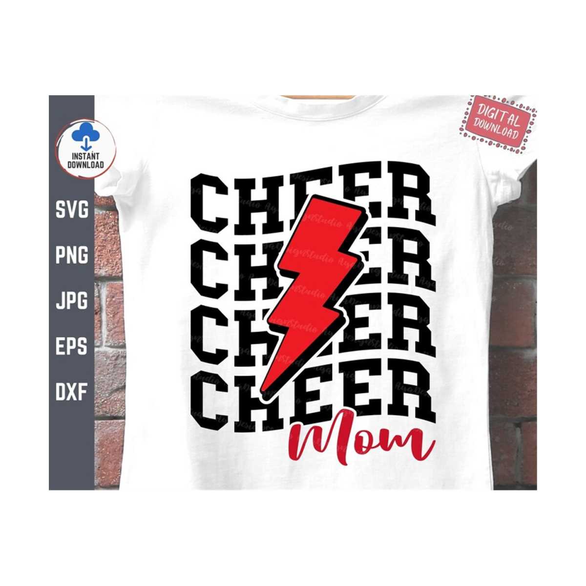 Cheer Mom Stacked Svg, Proud Cheer Mom Svg, Cheerleading Mom - Inspire ...