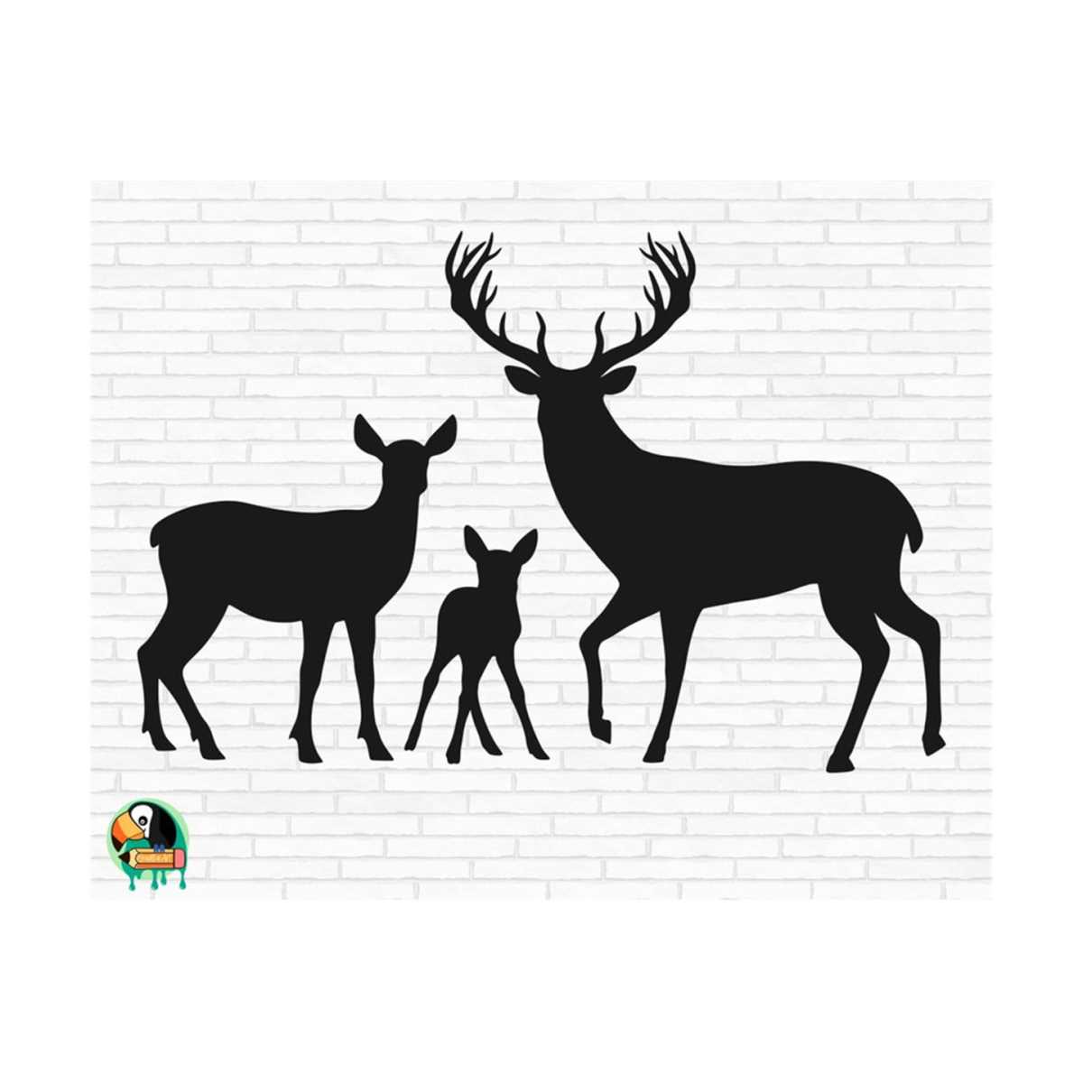 Deer Family SVG, Buck svg, Deer svg, Wilderness svg, Buck an | Inspire ...