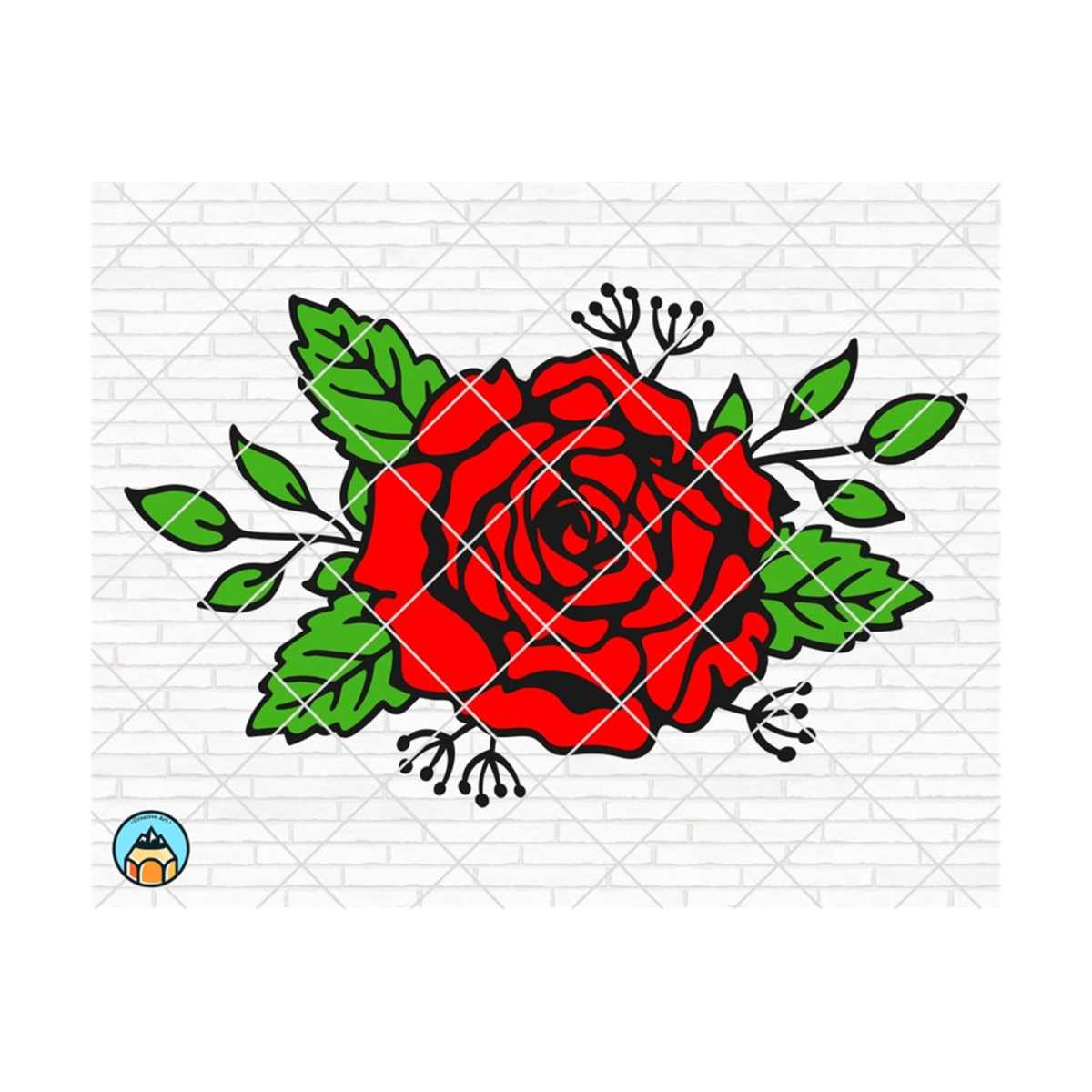 Rose Flower svg, Rose svg, Flower svg, Rose Cut Files, Rose | Inspire ...