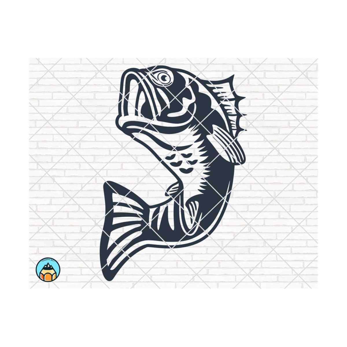 Fish Svg | Fishing SVG | Bass Fish SVG | Sea Bass SVG | fath | Inspire ...