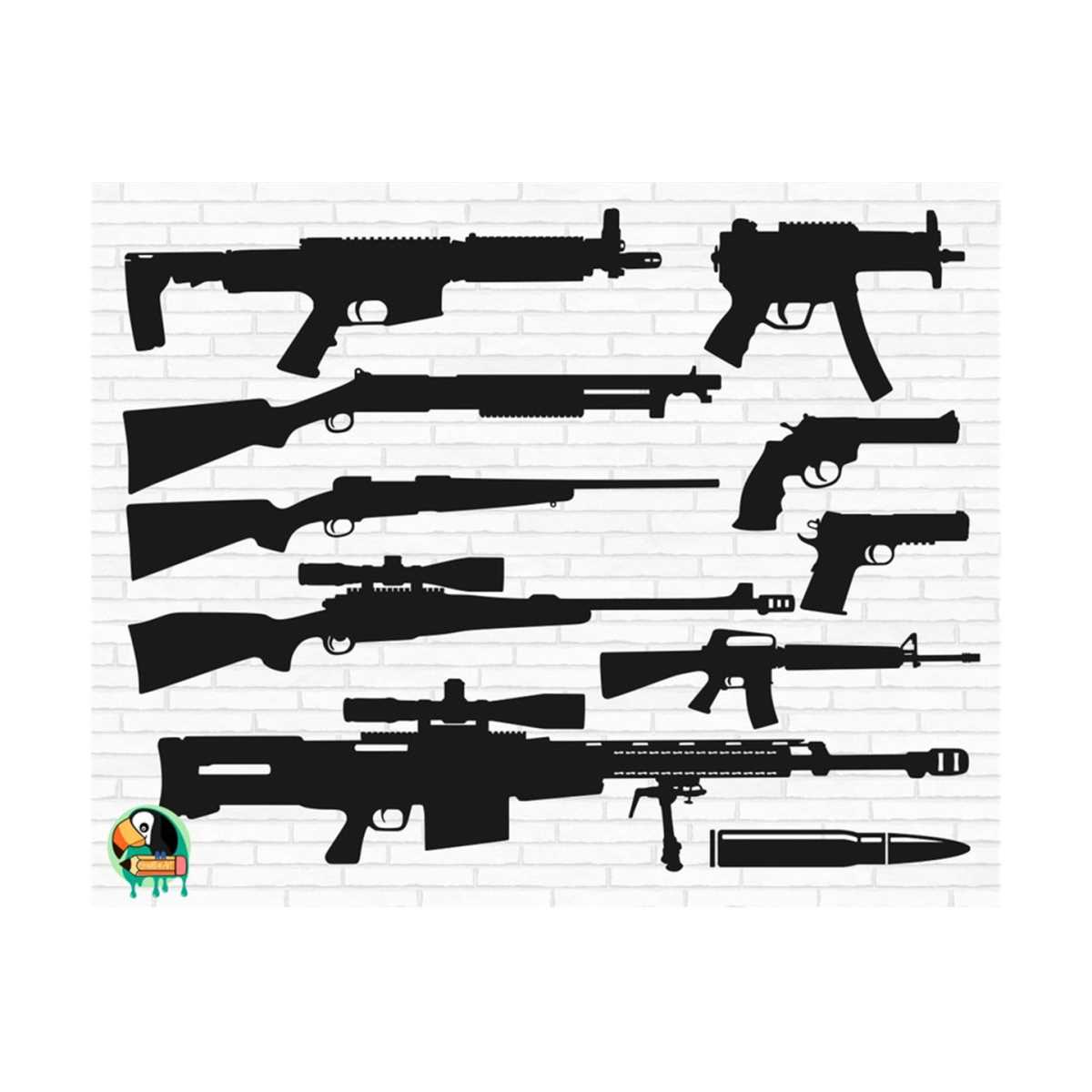 Guns SVG, Shotgun svg, M16 Rifle svg, Weapon svg, Sniper svg | Inspire ...