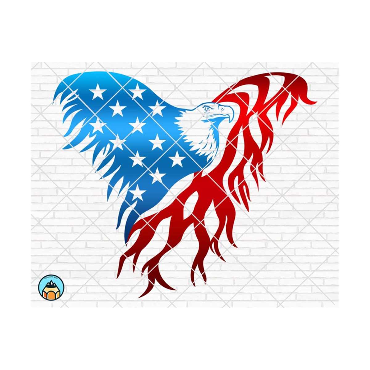 usa flag eagle svg - Inspire Uplift