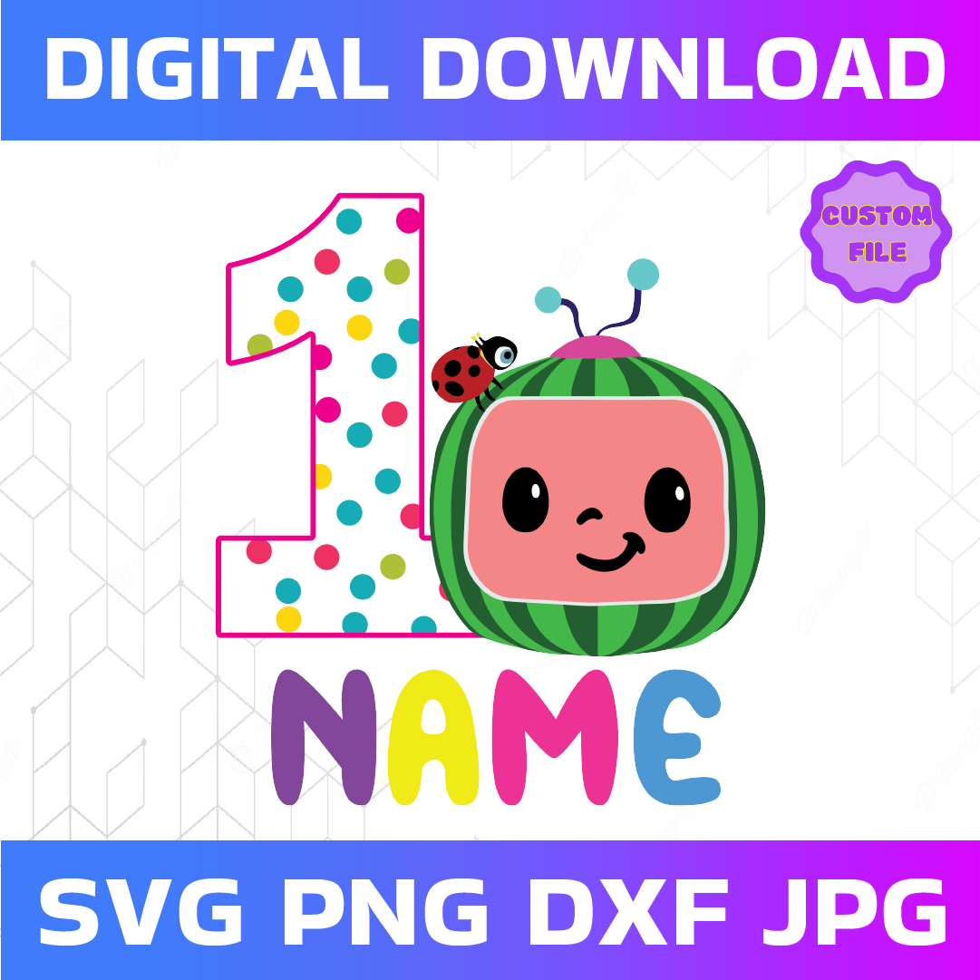 Cocomelon Personalized Name And Ages Birthday svg png, Cocom | Inspire ...