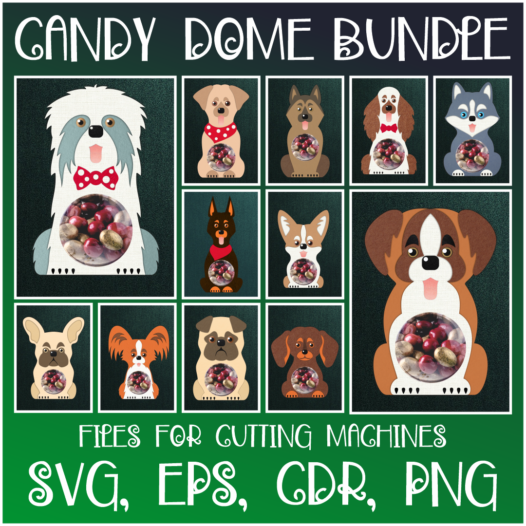 Dog Breeds | Candy Dome Bundle | Paper Craft Templates - Inspire Uplift