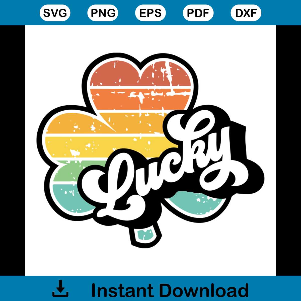 Lucky Shamrocks Svg, St. Patricks Day Svg, Colored Shamrocks | Inspire ...