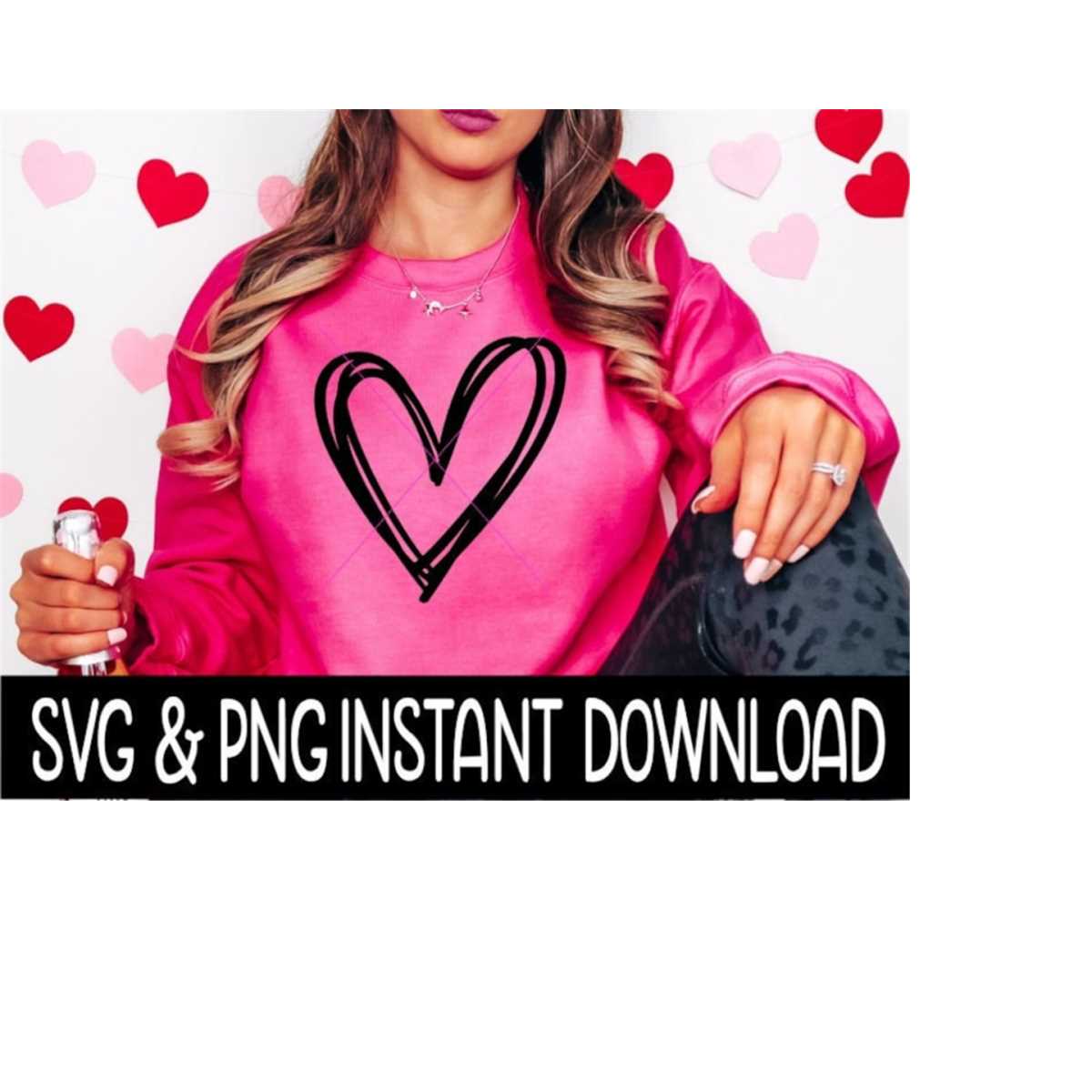 Hand Drawn Heart, Hand Lettered Hearts SVG, SVG Files, Insta | Inspire ...
