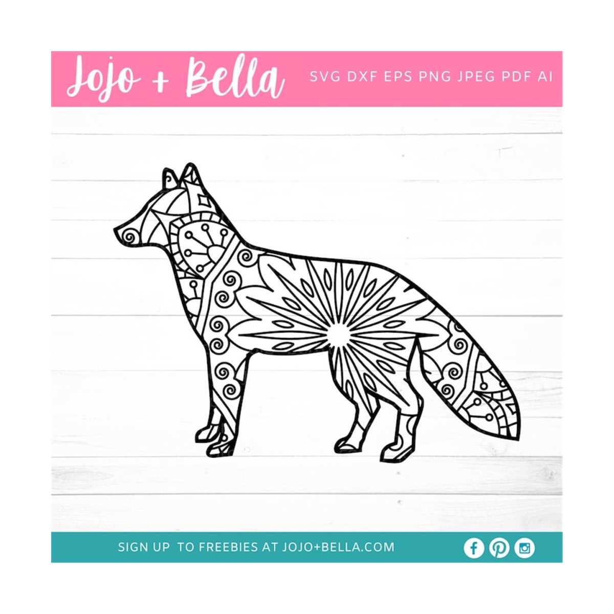 Mandala Fox SVG - Zentangle Svg - Mandala svg - Fox svg file | Inspire ...