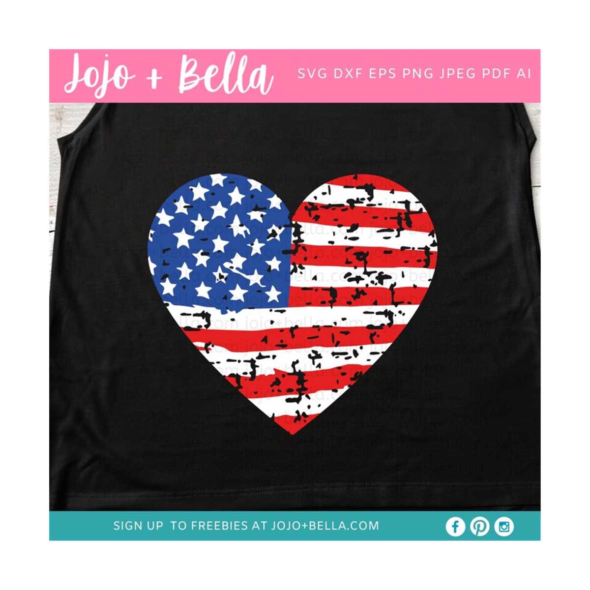 Distressed American Heart svg, American Flag Svg, Grunge Ame | Inspire ...