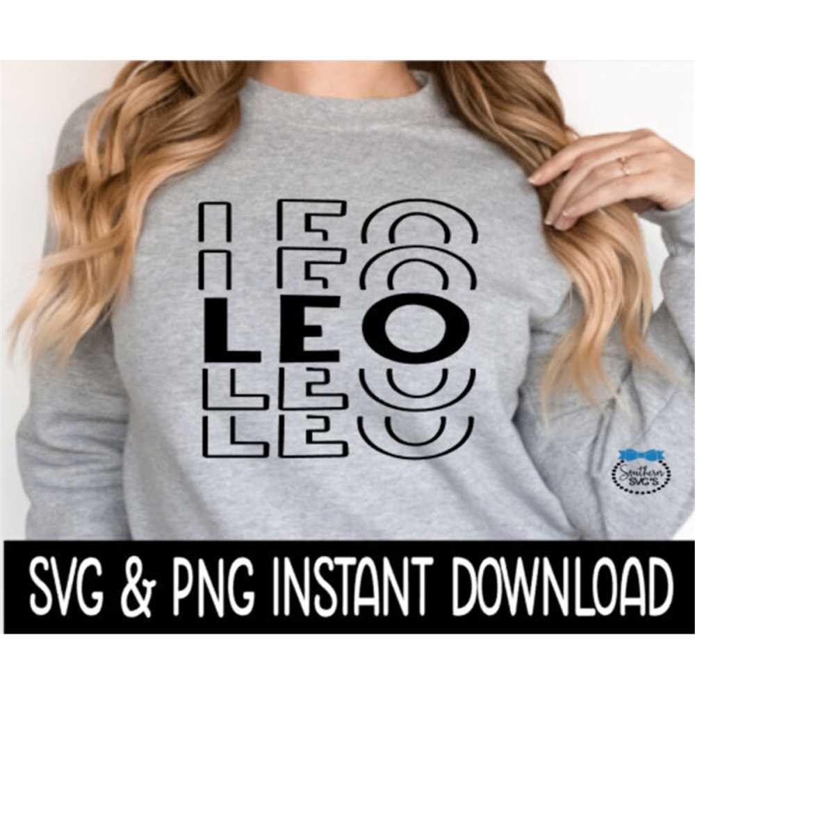 Leo SVG Files, Leo Stacked SVG, Leo Stacked PNG, Instant Dow | Inspire ...