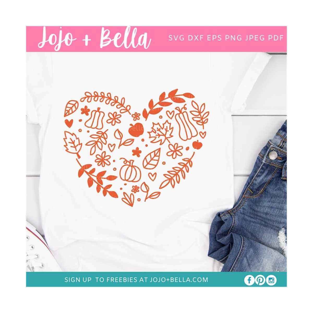Fall Leaf Heart Svg Fall Shirt Svg, Cute Fall Svg, Autumn he | Inspire ...