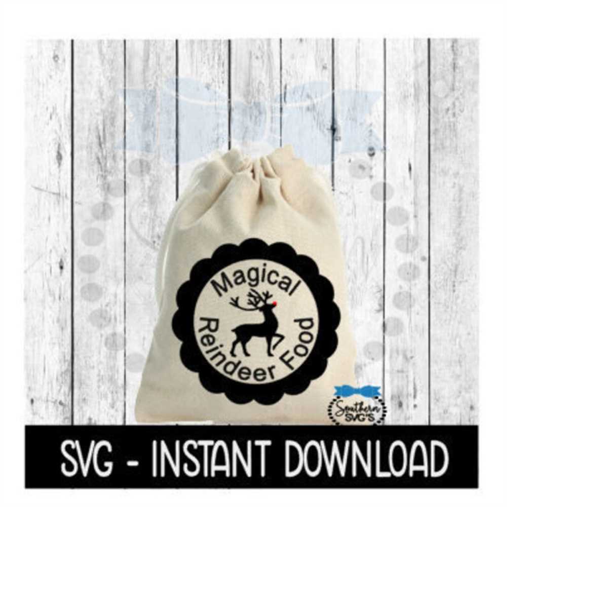 Christmas SVG, Magical Reindeer Food Mini Canvas Bag SVG Fil | Inspire ...