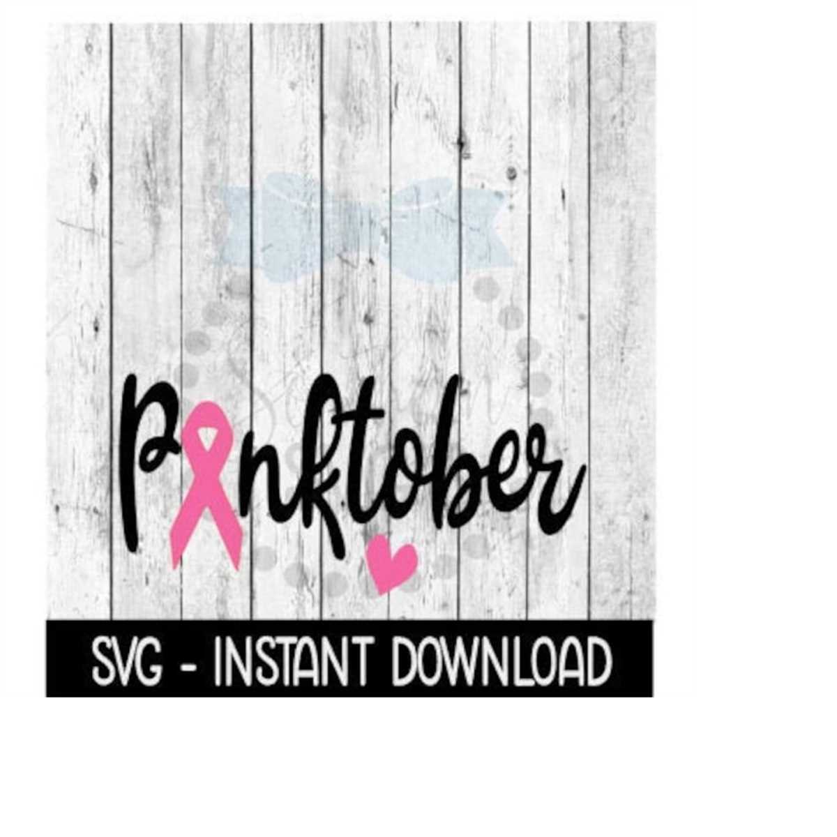 Pinktober Cancer Ribbon SVG, Breast Cancer Ribbon SVG, Wine | Inspire ...