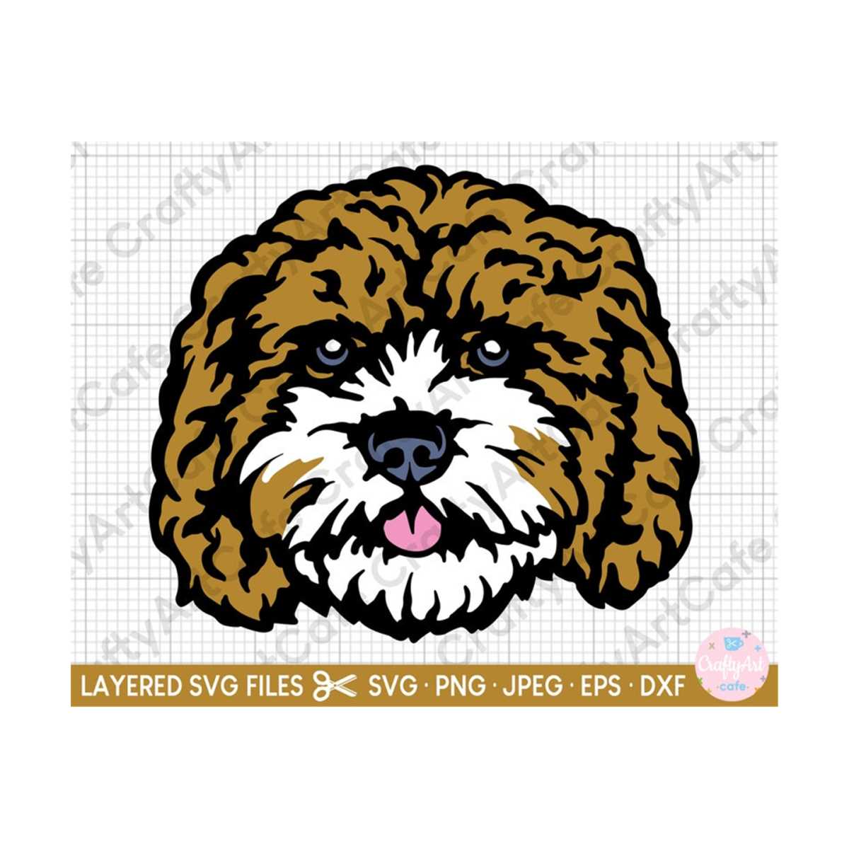 cockapoo head svg for cricut cockapoo png | Inspire Uplift