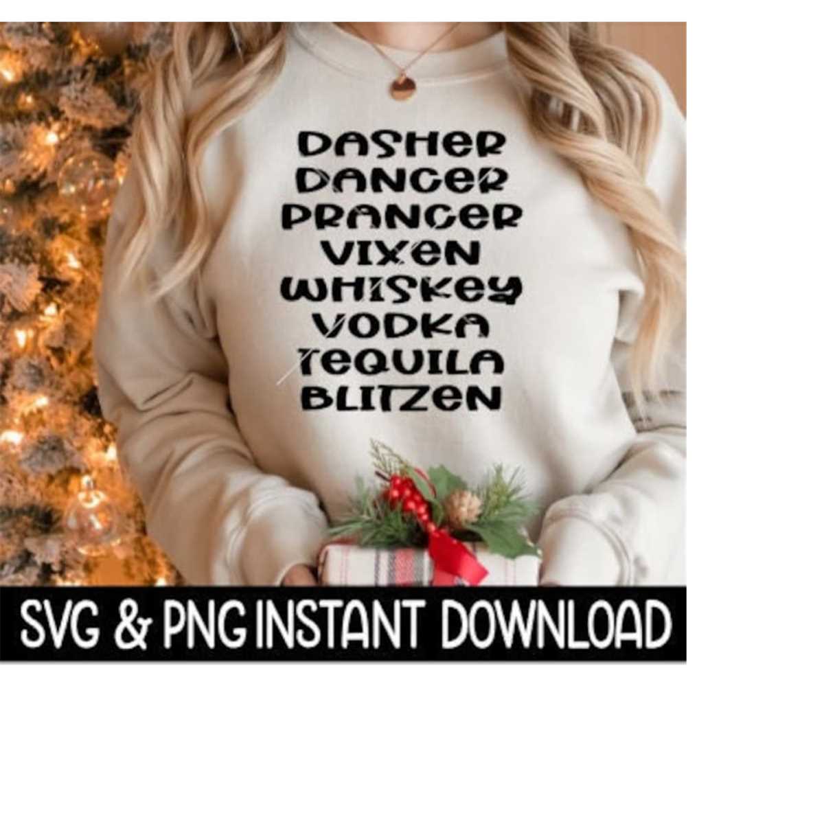 Reindeer SVG, Reindeer Names Alcohol PNG, Dasher Dancer Tee | Inspire ...