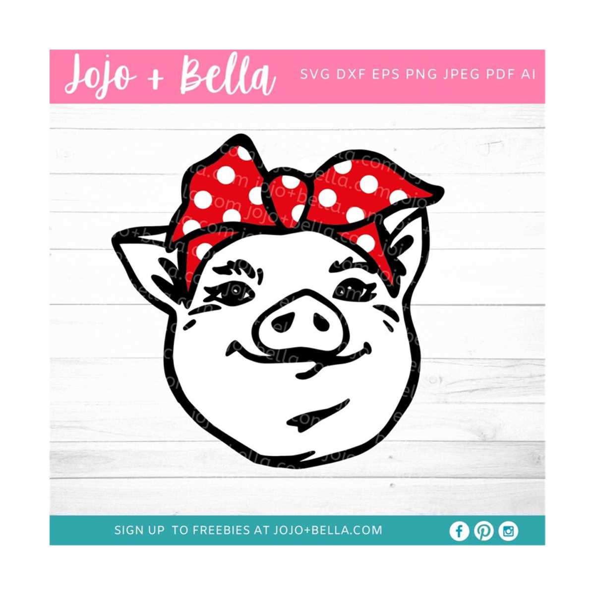 Pig SVG - farm animal svg, farmhouse svg, pig clipart, pig h | Inspire ...
