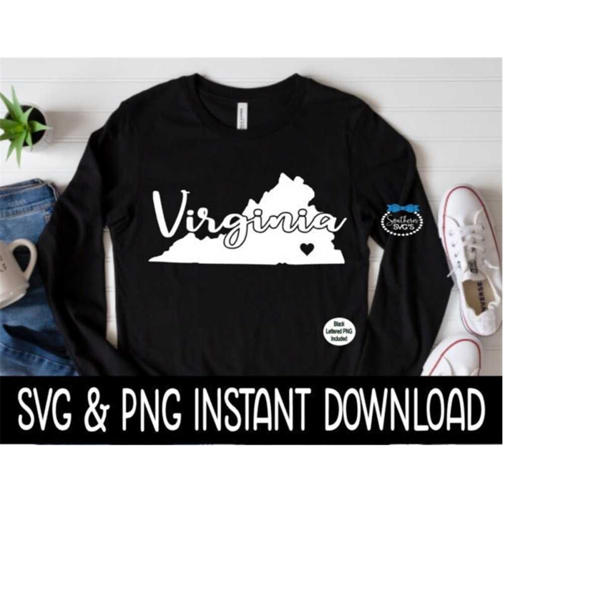 Virginia SVG, Virginia PNG, Instant Download, Cricut Cut Fil | Inspire ...