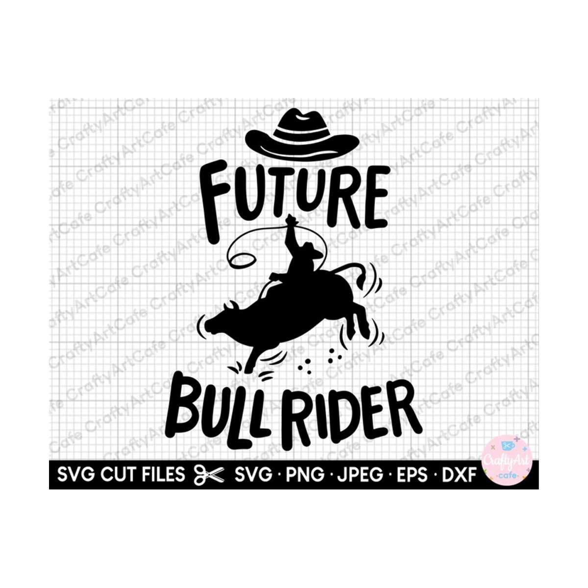 future bull rider svg png bull riding svg for kids | Inspire Uplift