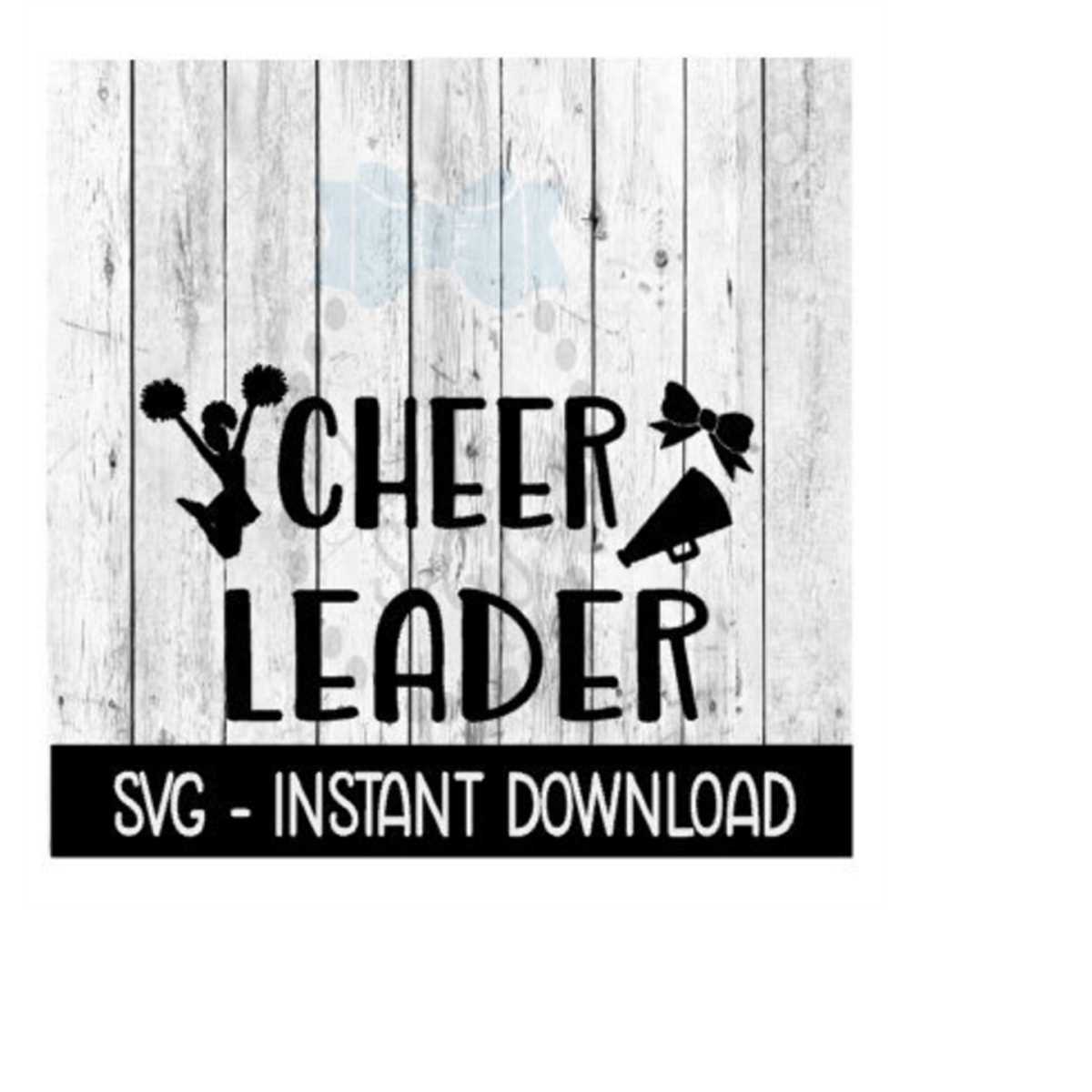 Cheerleader Megaphone With Cheer Bow Cheerleading SVG, SVG F | Inspire ...