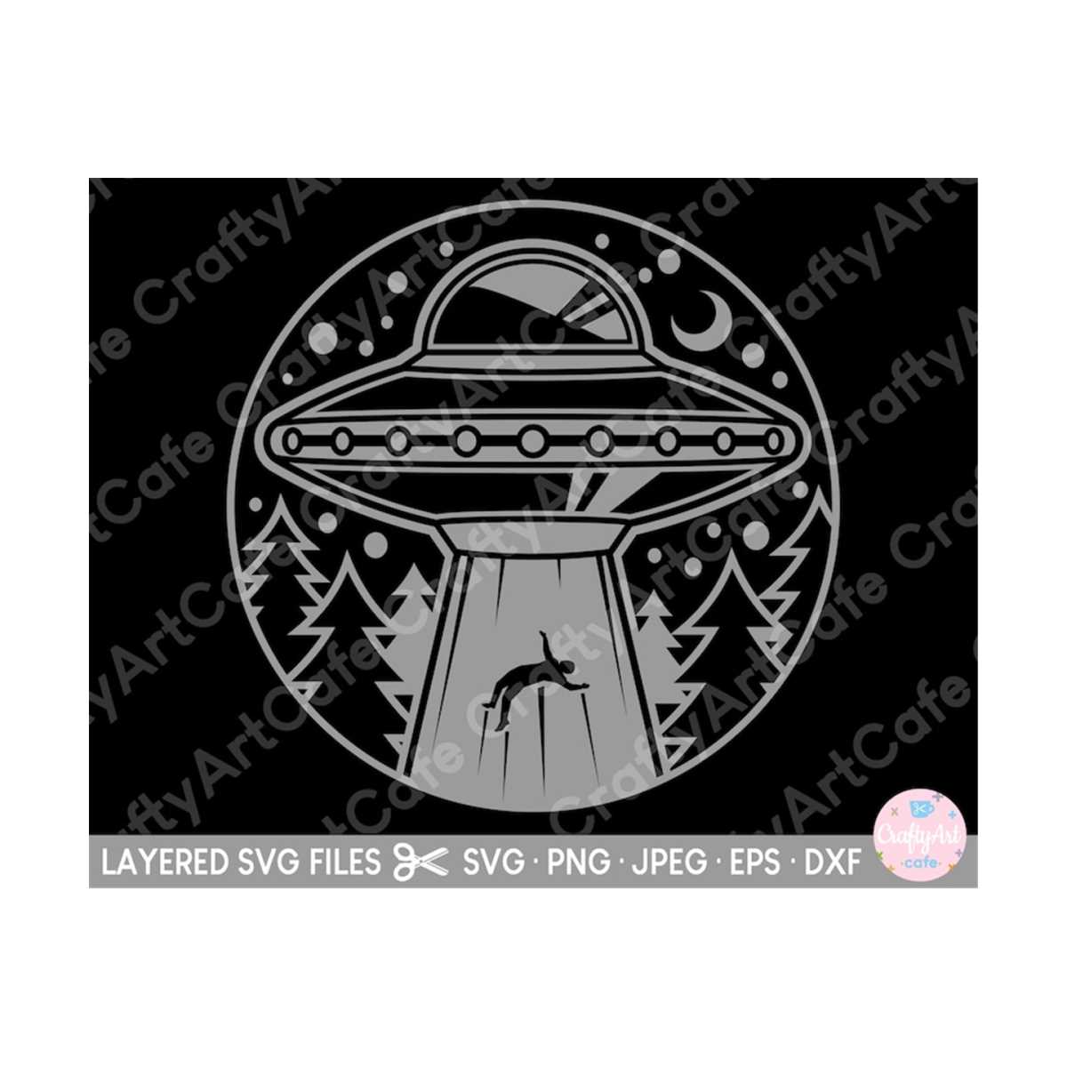 ufo svg for cricut cut file png eps dxf clip art | Inspire Uplift