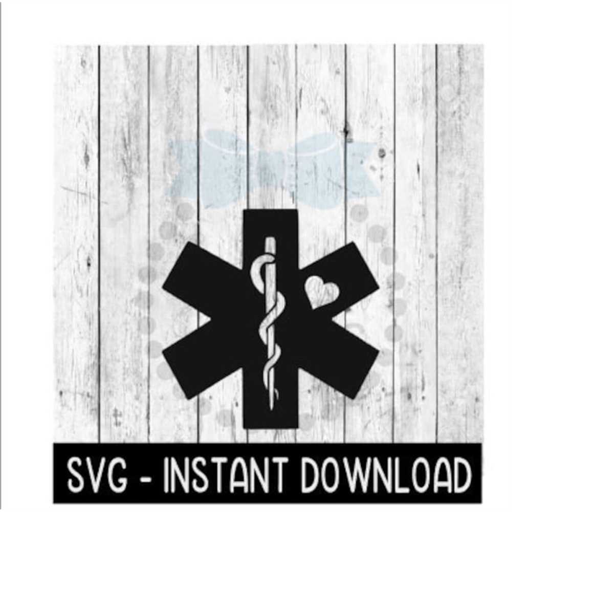 Emergency Symbol With Heart SVG, Emergency Worker SVG Files, - Inspire ...