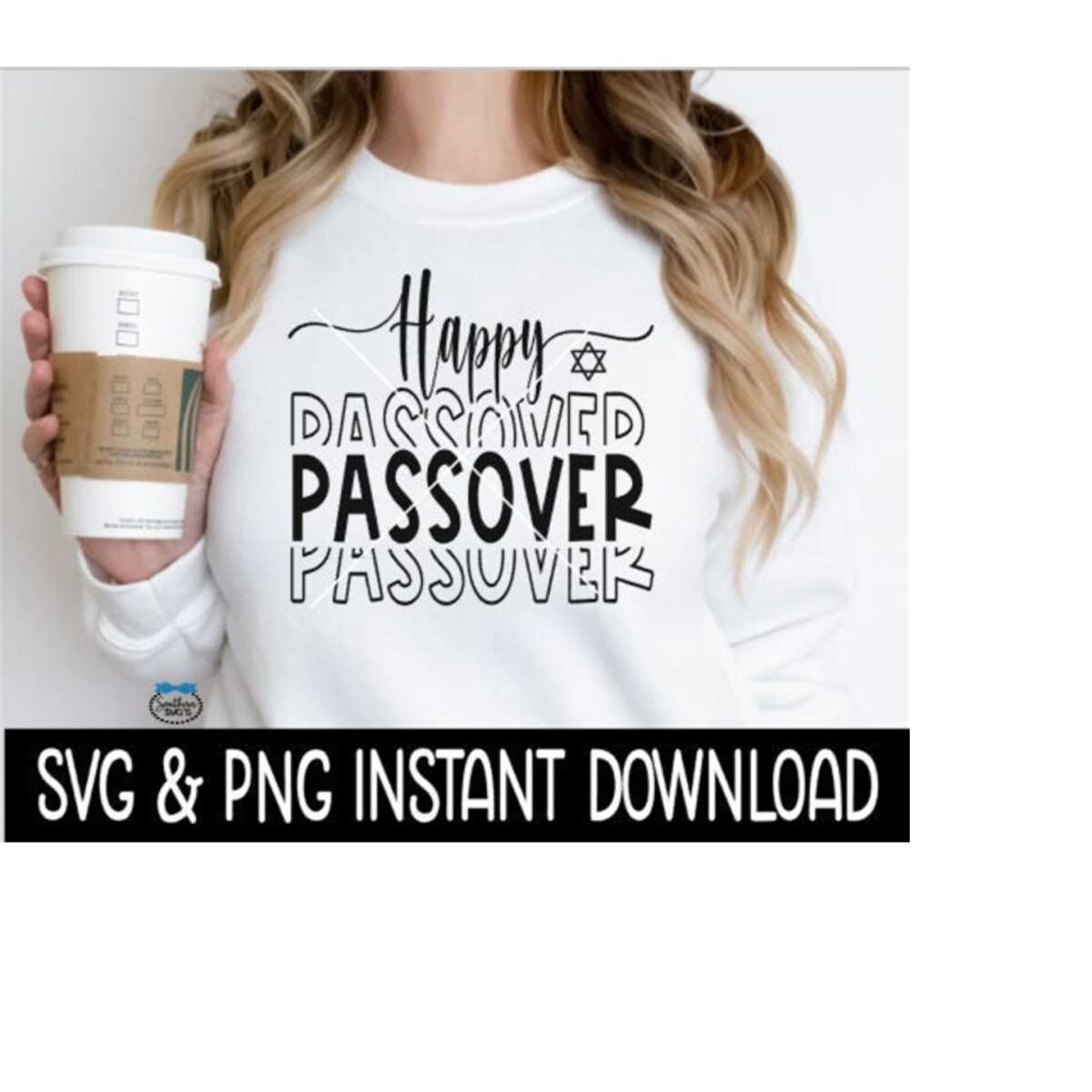 Happy Passover Stacked SVG, Happy Pesach Passover Tee PNG Fi | Inspire ...
