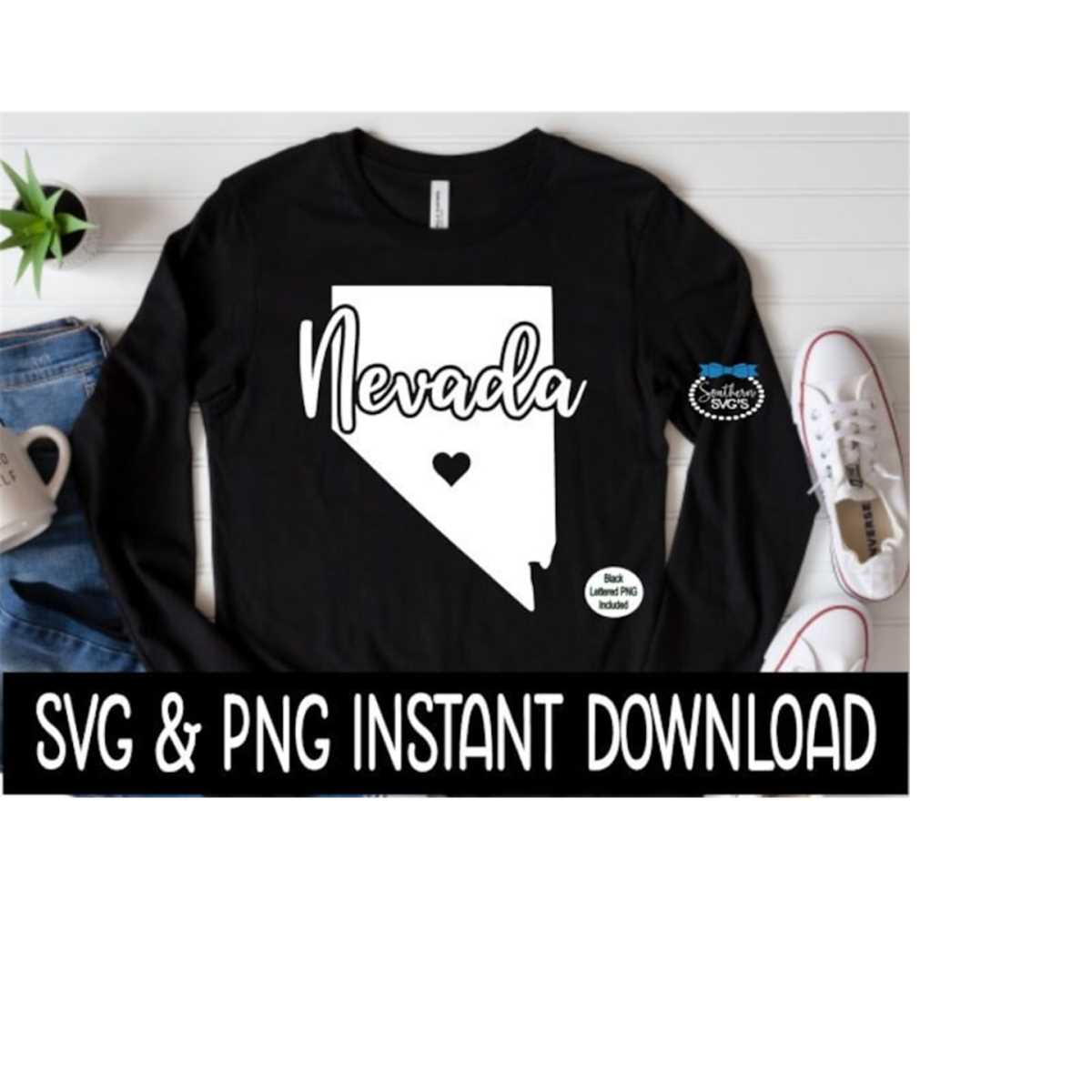 Nevada State SVG, Nevada PNG, Instant Download, Cricut Cut F | Inspire ...