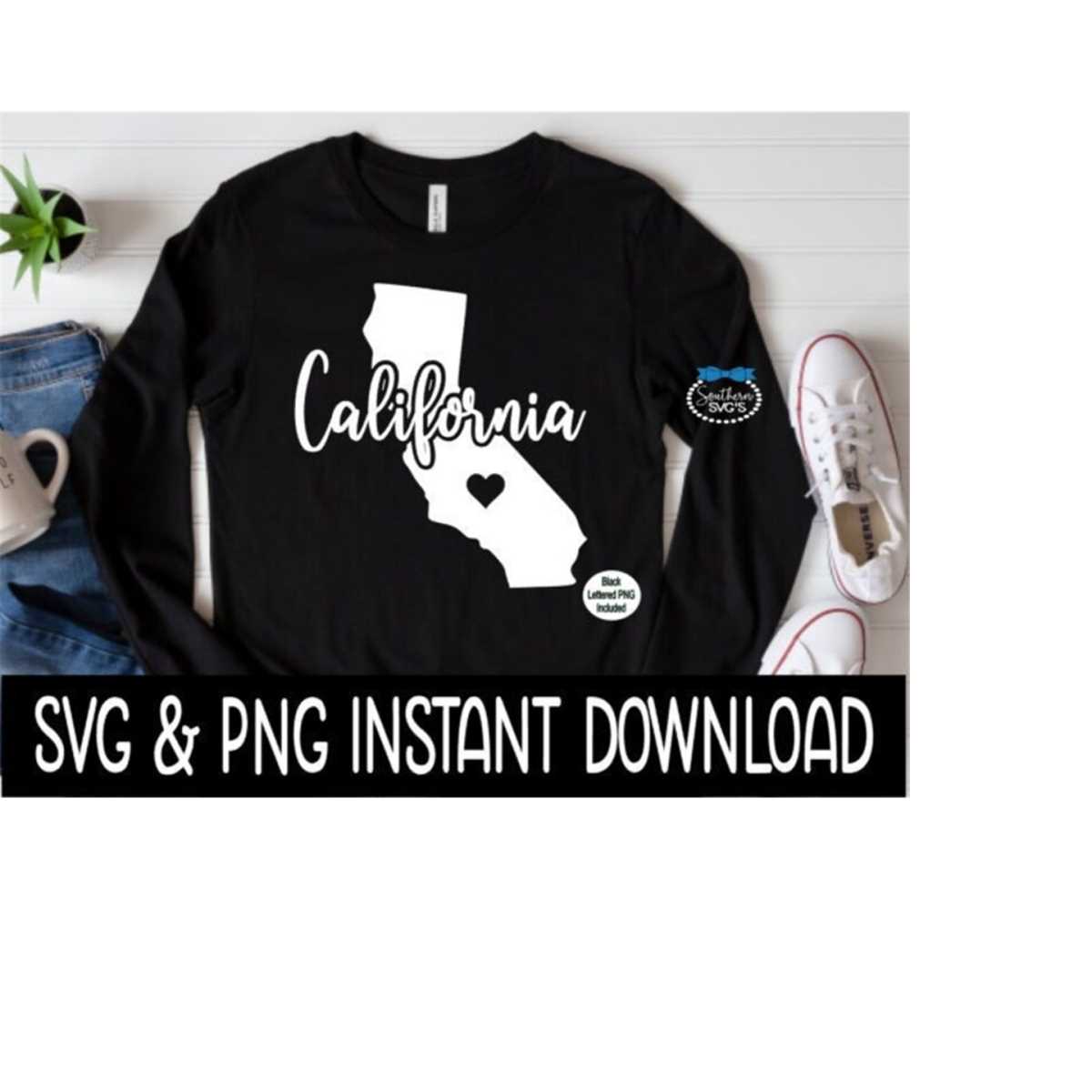 California State SVG, California PNG, Instant Download, Cric - Inspire ...