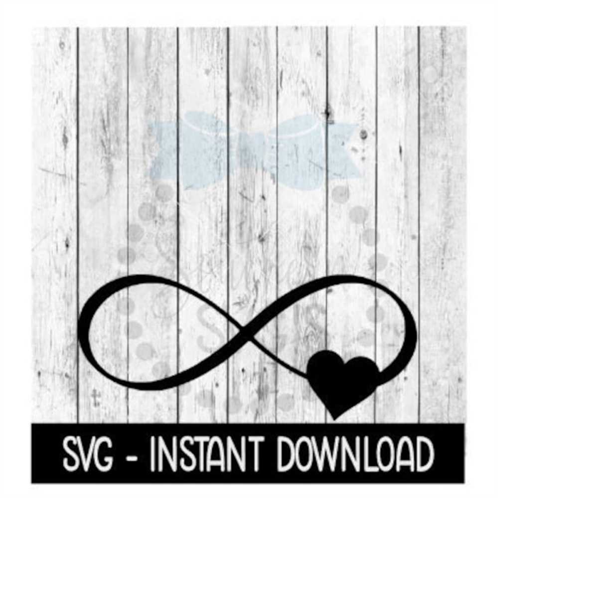 Infinity Symbol With Heart SVG, SVG Files, Funny Wine Glass | Inspire ...