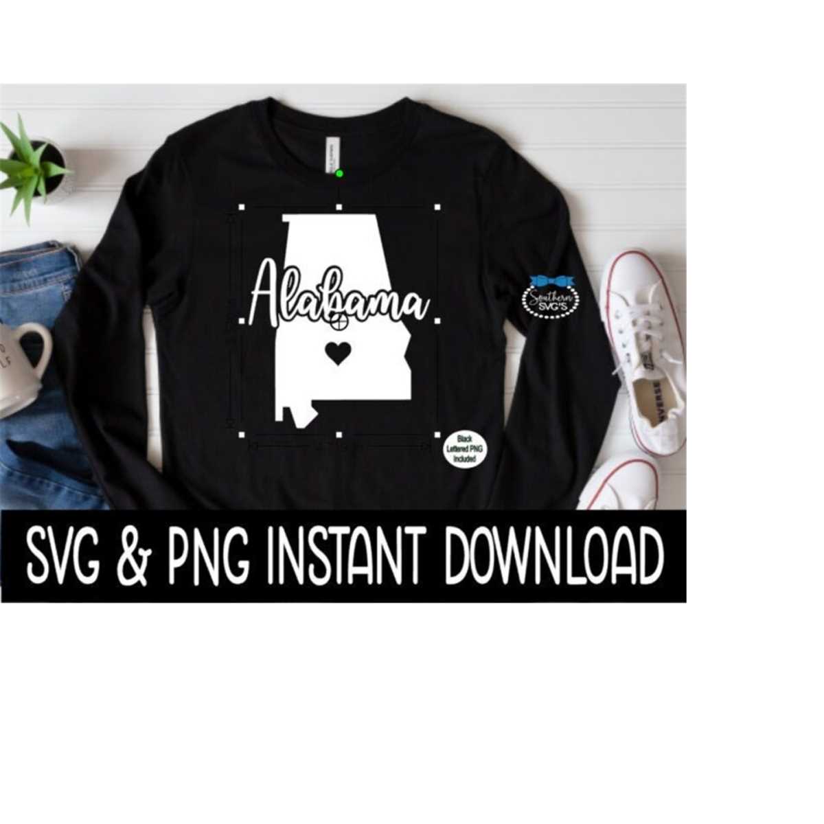 Alabama State SVG, Alabama PNG, Instant Download, Cricut Cut | Inspire ...