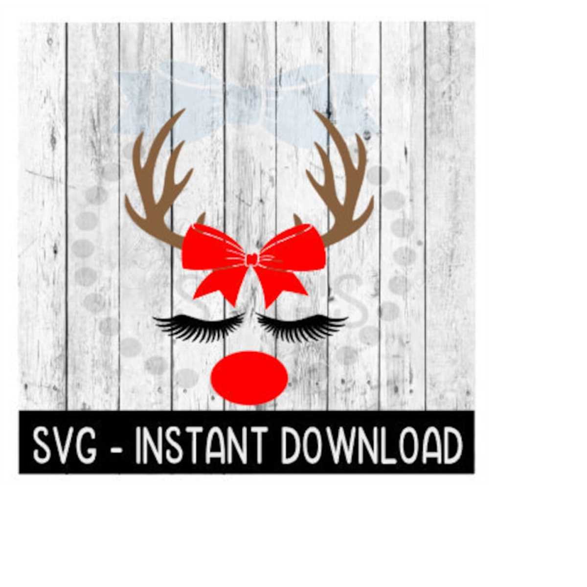 Christmas SVG, Holiday Girl Reindeer SVG Files, Christmas Tr | Inspire ...