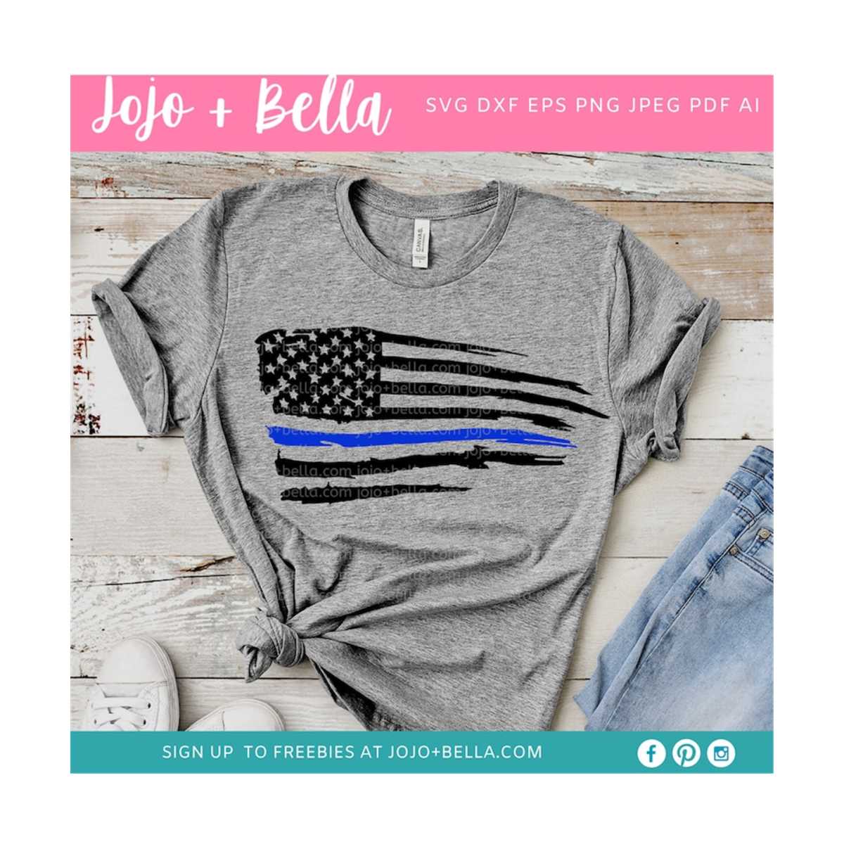 Thin blue line svg, Police Svg, American Flag Svg, Distresse | Inspire ...