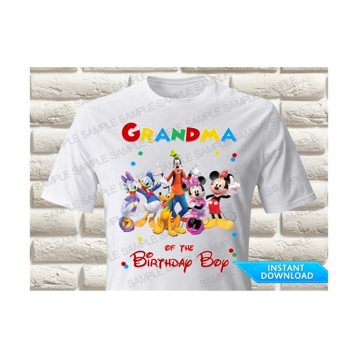 Mickey Mouse Clubhouse Grandma of the Birthday Boy Iron On T | Inspire ...