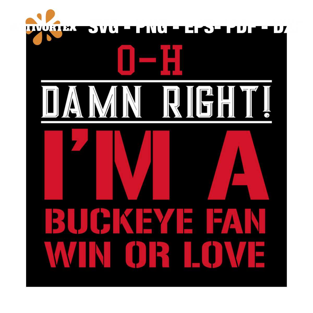 I am a buckeye fan win or love svg | Inspire Uplift