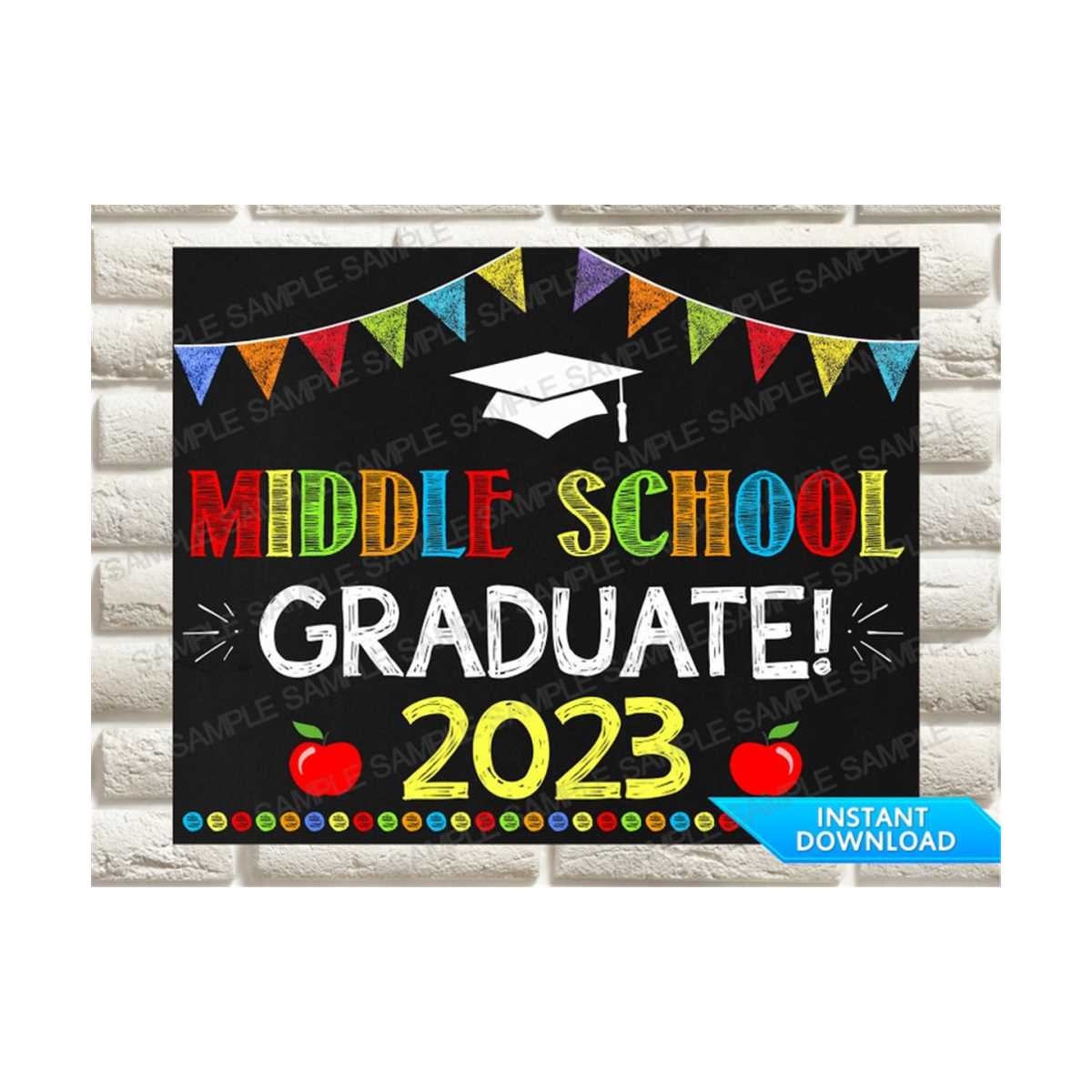 Middle School Graduation, Middle School Graduate Sign, Middl | Inspire ...